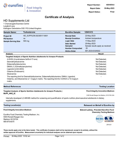 3rd-Party Test Results – Natural Foundation Supplements